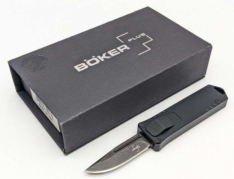 NIB Boker Plus USB OTF Auto Knife - Kraft Auction Service, LLC
