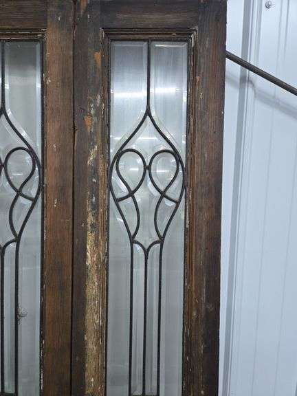 (F) Antique Decorative Glass Sidelites - Kraft Auction Service, LLC