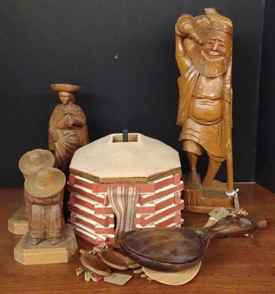 Carved Wood Figurines & Spoons - Kraft Auction Service, LLC