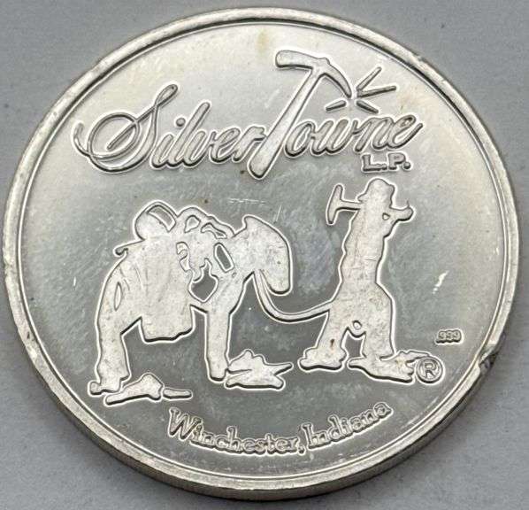 1 Troy OZ Silver Round Coin Silver Towne - Kraft Auction Service, LLC