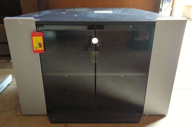 Bush Corner TV Cabinet w/ Glass Doors - Kraft Auction Service, LLC
