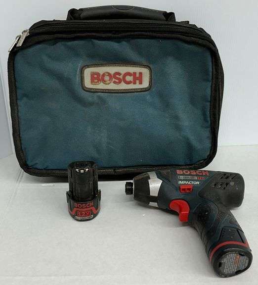 (UU) Bosch Cordless Litheon Lithium Ion 1/4” Impactor Fastening Driver ...
