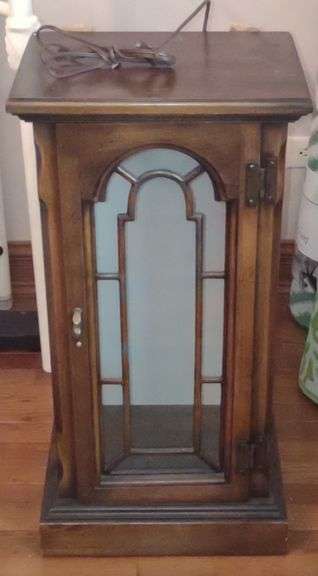 Vtg. Electric Wooden Display Filing Cabinet - Kraft Auction Service, LLC