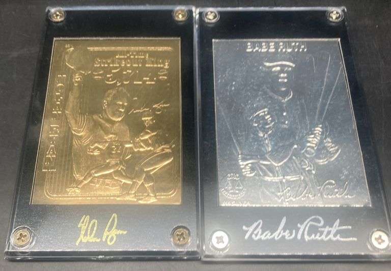 (D) Babe Ruth and Nolan Ryan cards - Kraft Auction Service, LLC