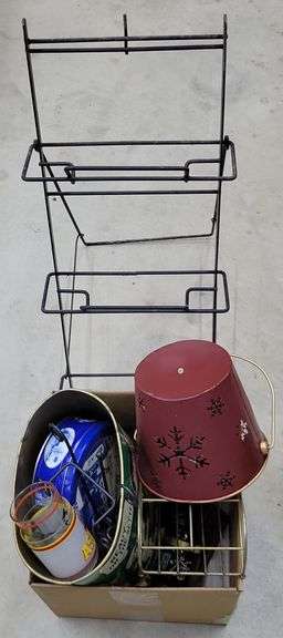 (Z) Metal Magazine Rack, Peanuts Trash Can, Wooden Gavel, Etc - Kraft ...