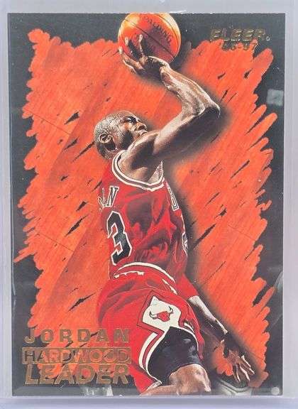 1996-97 Fleer vBasketball Michael Jordan Hardwood Leader Card #123 ...