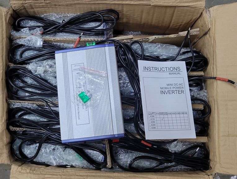 (ZZ) Box Of Mini DC-AC Mobile Power Inverters - Kraft Auction Service, LLC