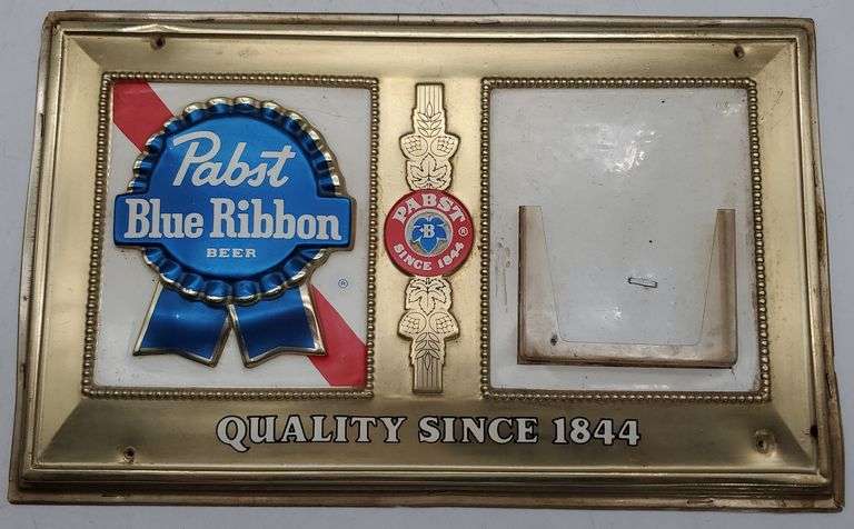 (TU)Gold Pabst Blue Ribbon Beer Calender - Kraft Auction Service, LLC