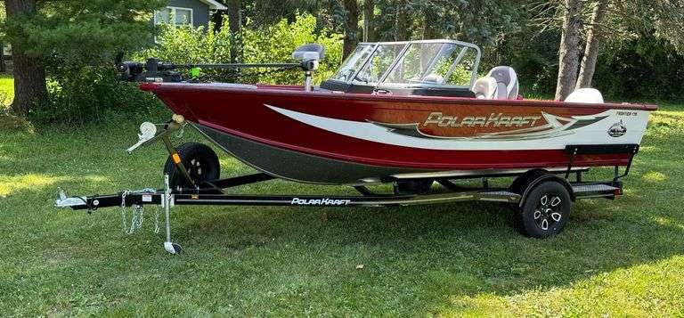 *NEW* 17ft 2023 Red Polar Kraft Frontier 179 WT Jump Aluminum Fishing ...