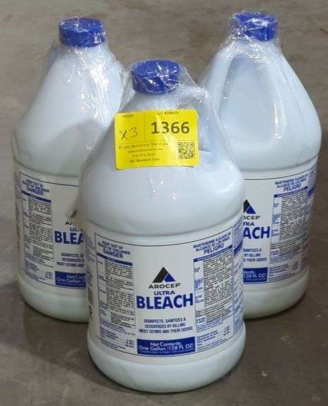 Arocep Ultra Bleach 1 Gallon Container - Kraft Auction Service, LLC