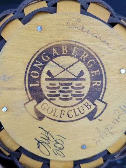 (AZ) Longaberger Golf Club Hand Woven Basket With Lid - Kraft Auction ...