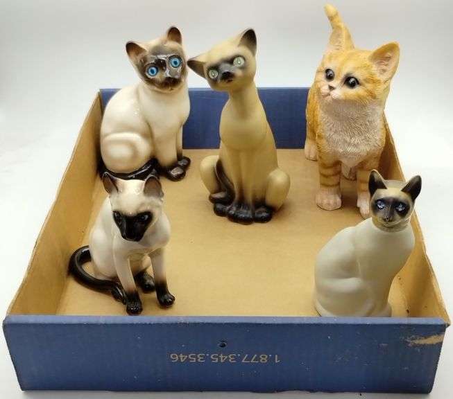 (AB) (5) Cat figures 4 tol 6 inches - Kraft Auction Service, LLC