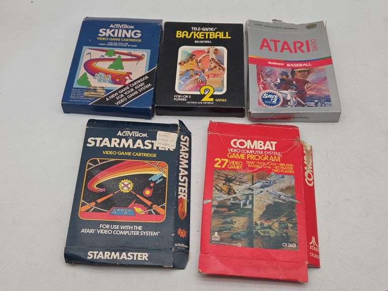 (DD) Two Original Atari 2600 Video Game Controllers, Five Atari Empty ...