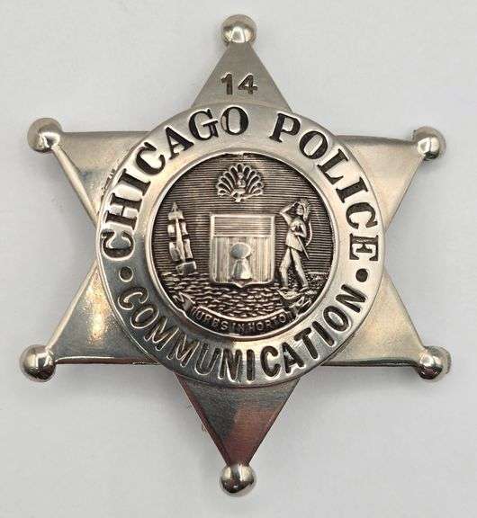 Obsolete Meyer & Wenthe Chicago Police Communication Star Badge #14 ...
