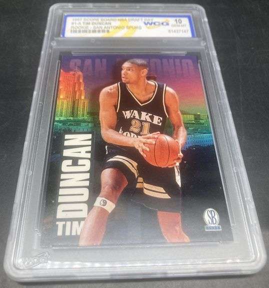 (D) Tim Duncan 1997 WCG 10 rookie - Kraft Auction Service, LLC