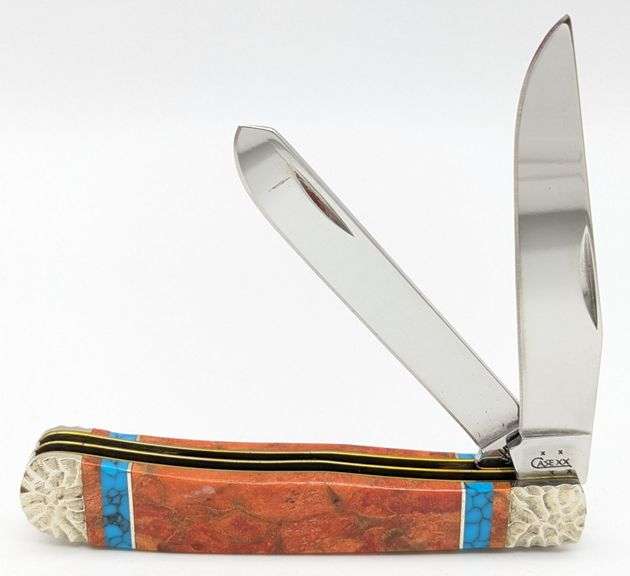 2006 Case XX Brian Yellowhorse Apple Coral Trapper 3254 - Kraft Auction ...