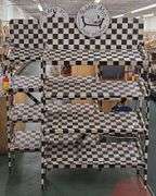 Checker Board Wooden Display Shelving - Kraft Auction Service, LLC