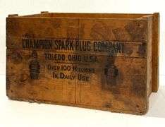 Champion Spark Plug Company Toledo, Ohio, U.S.A Wood Shipping Crate No ...