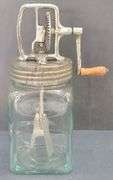 (F) Hand Churn Butter Churn With Glass Jar - Kraft Auction Service, LLC