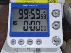 Traceable Flashing LED Big-Digit Dual Timer - Kraft Auction Service, LLC