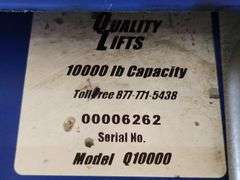 Quality Lifts 10000 LB Hydraulic Lift - Kraft Auction Service, LLC