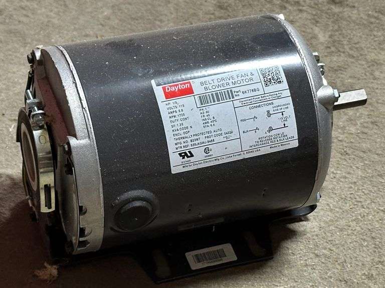 Dayton Split Phase 1-Speed Belt Drive Fan & Blower Motor - Kraft ...
