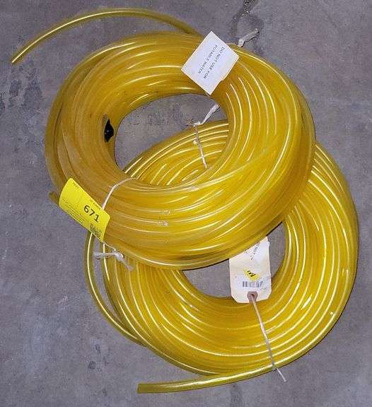 Two Rolls Of Yellow Fuel Line Tubing - Kraft Auction Service, LLC