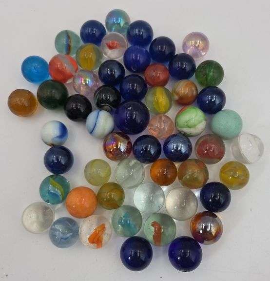 (BF) 55 Glass Shooter Marbles Including One With Batman Inside. - Kraft ...