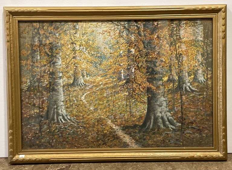 (D) Walter Eyden “Fall Landscape” Gouache on Paper - Kraft Auction ...
