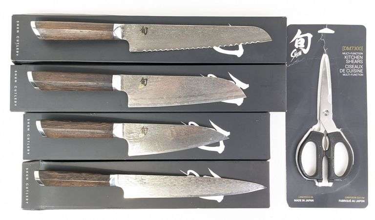 Japanese Shun Fuji Five Piece Kitchen Cutlery Set w/ Boxes - Kraft ...