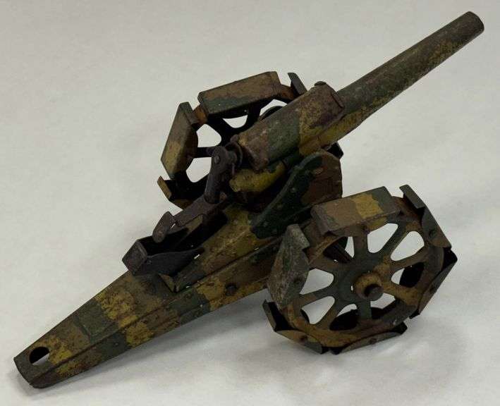 Pre-War Hausser/Lineol Style (Germany) Heavy Howitzer Tin Plate Toy Gun ...