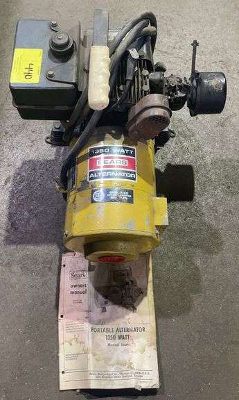 Sears Craftsman 1350 Watt Portable Generator - Kraft Auction Service, LLC