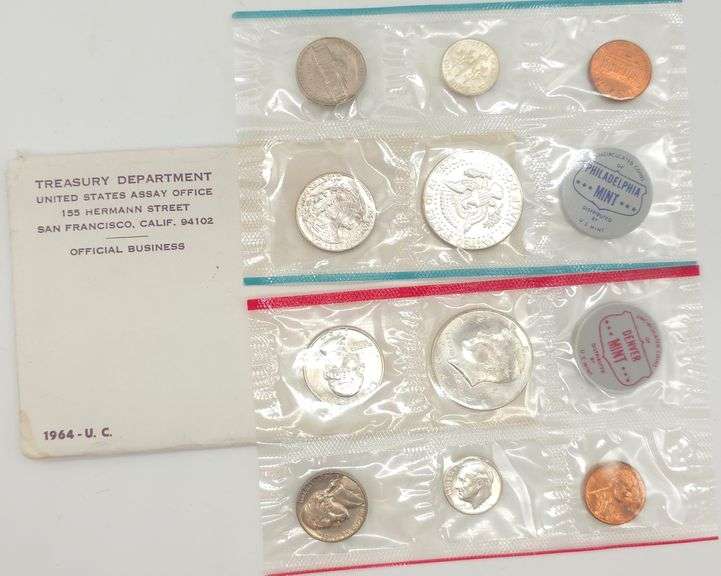 1964 Uncirculated Mint Coin Set - Kraft Auction Service, LLC