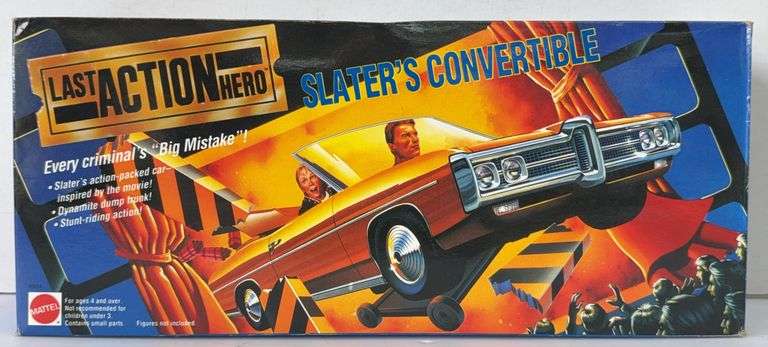 (AS) Mattel Last Action Hero Slater’s Convertible Stunt Car, New Old ...
