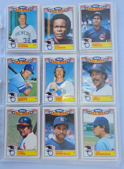 (AQ) 1983 MLB All-Star Cards - Kraft Auction Service, LLC
