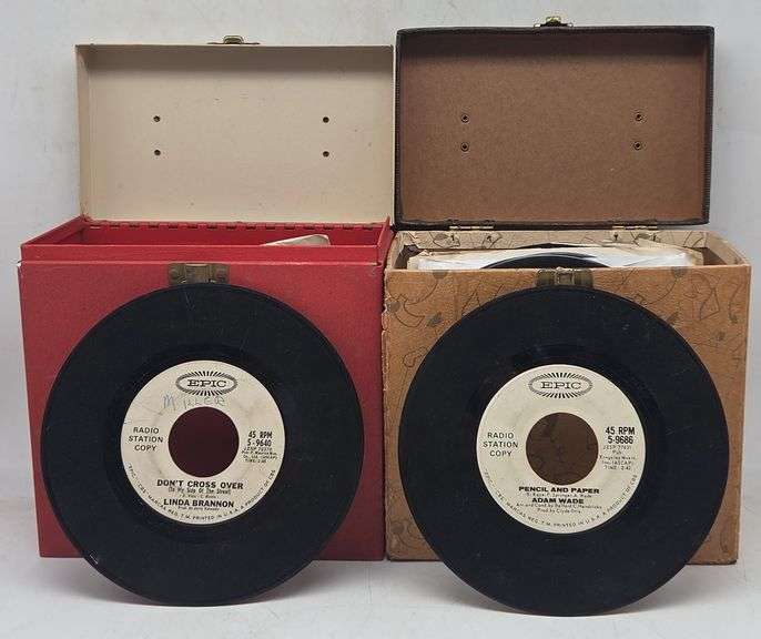 (I) Two Small Cases of Vintage Variety of 45' RPM Vinyls - Kraft ...