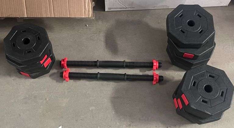 Plastic Dumbbell Bars And Weights - Kraft Auction Service, LLC