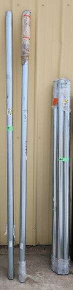 (2) Galvanized Fence Posts - Kraft Auction Service, LLC