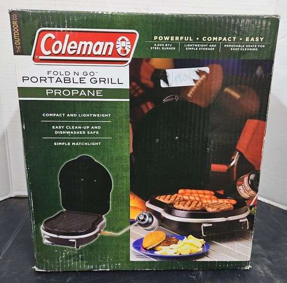 (AM) Coleman Fold N Go Portable Propane Grill - Kraft Auction Service, LLC