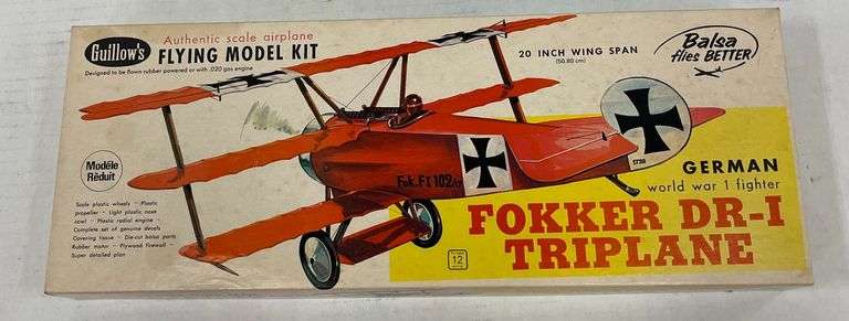 Guillow's Fokker DR-1 Triplane Authentic Scale Flying Model Kit - Kraft ...