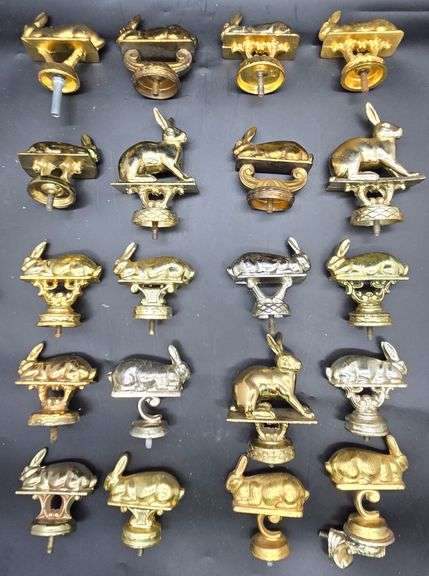 (G) Rabbit trophy toppers. Twenty toppers, all metal. - Kraft Auction ...