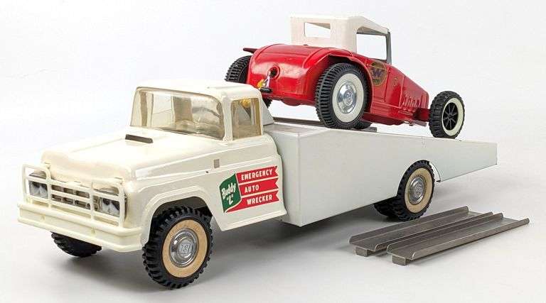 Custom Buddy L Auto Wrecker Ramp Truck w/ Nylint Hot Rod - Kraft ...