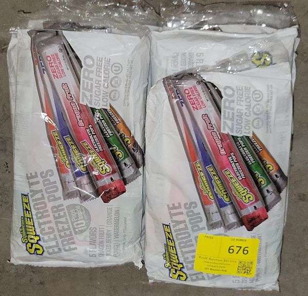 Eight Pouches Of Sqwincher Sqweeze Electrolyte Freezer Pops - Kraft ...