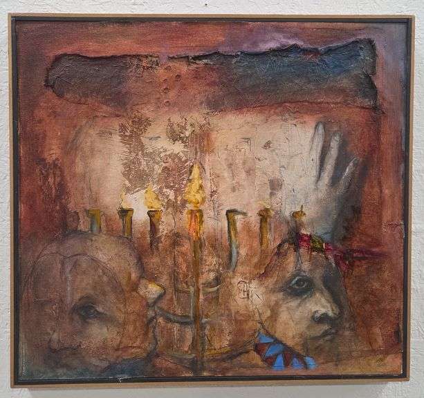 Roger Bowman "Daniel, Chapter 5" Mixed Media Painting On Board - Kraft ...