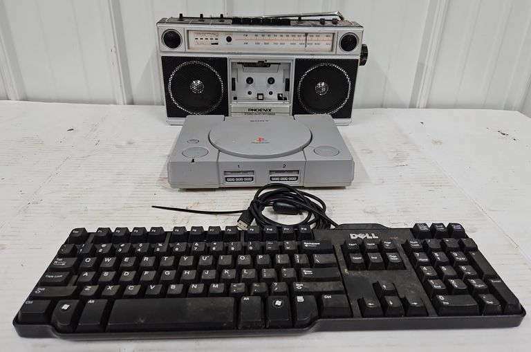 (AL) Phoenix Stereo Radio Recorder, Sony Playstation & A Dell Keyboard ...