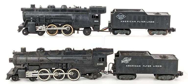 American Flyer 21085 & 303 Engines with Tenders - Kraft Auction Service ...