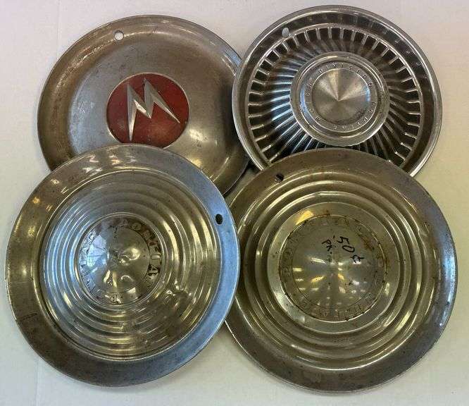 1950's Pontiac 15" Hubcaps, 1960's Pontiac 14" Hubcap, And Morris Minor ...