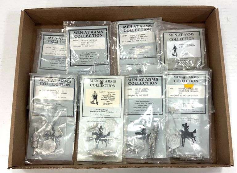 (8) Men At Arms Collection Unassembled & Unpainted Metal Figurines In ...