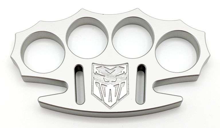 NIB CobraTec CNC T6 Aviation Aluminum Silver Knuckles - Kraft Auction ...