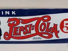 Porcelain Pepsi-Cola Police Officer Sign - Kraft Auction Service, LLC